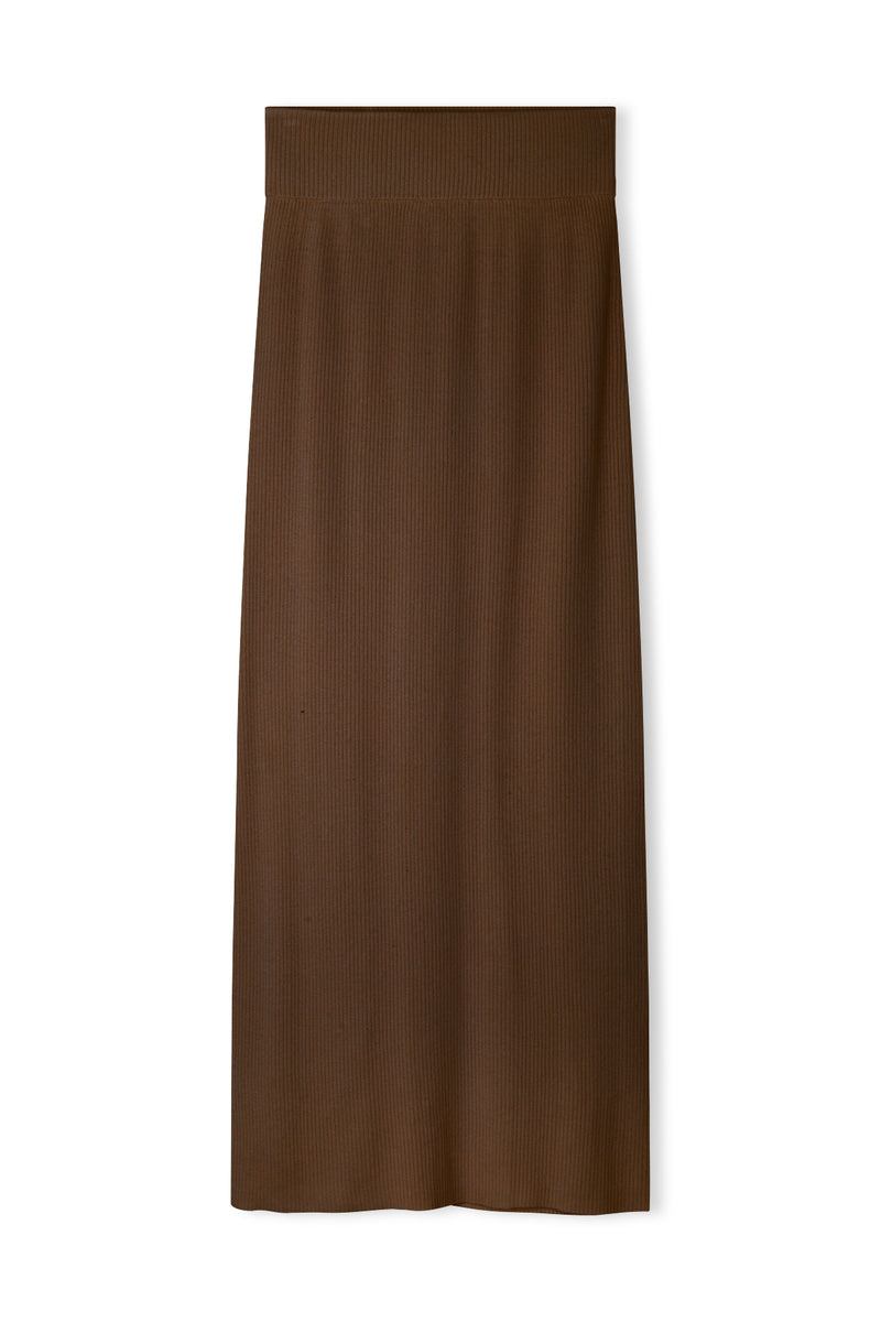 Signature Rib Knit Skirt - Chocolate – Zulu & Zephyr