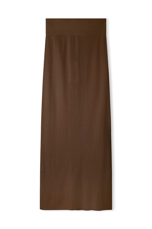 Signature Rib Knit Skirt - Chocolate – Zulu & Zephyr