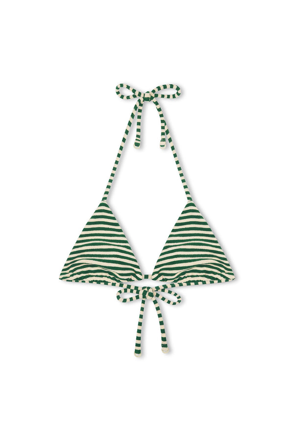 Towelling Tie Triangle Top - Green Stripe – Zulu & Zephyr