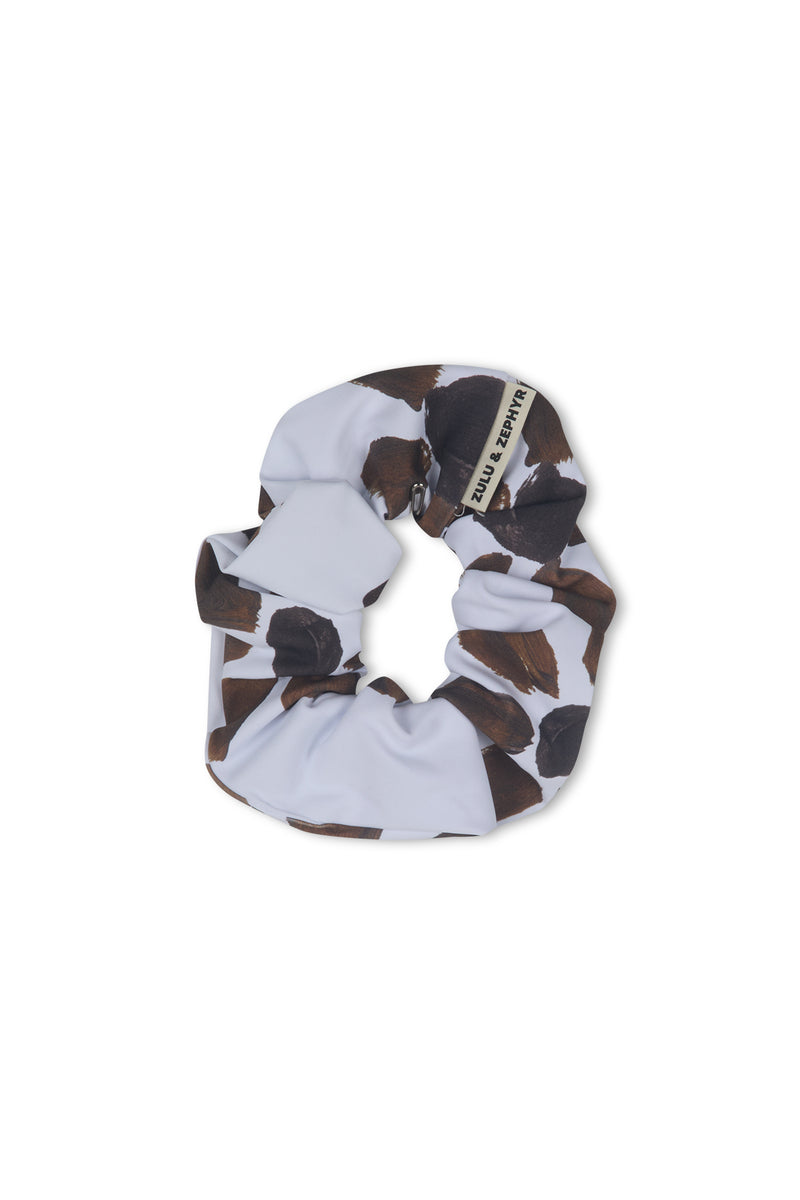 Textured Scrunchie - Chocolate Flower – Zulu & Zephyr